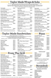 Taylor Deli | Deli Menu