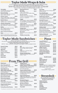 Taylor Deli | Deli Menu