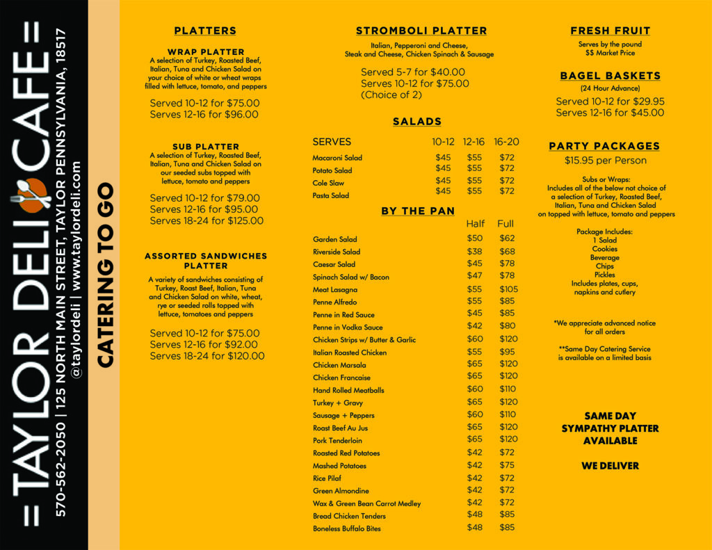 Taylor Deli | Catering